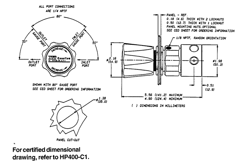 Conoflow - HP400 Self-Contained Regulator