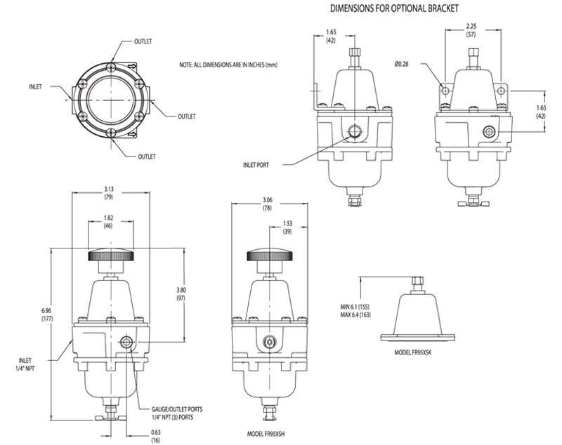 FR95 Airpak Filter-Regulator | Conoflow